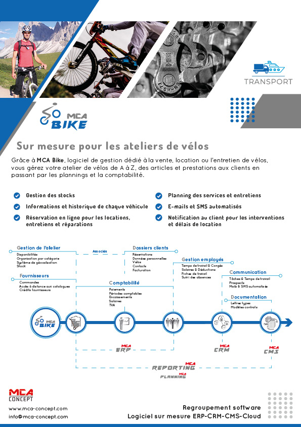 Flyer Produit | MCA Bike | Suisse