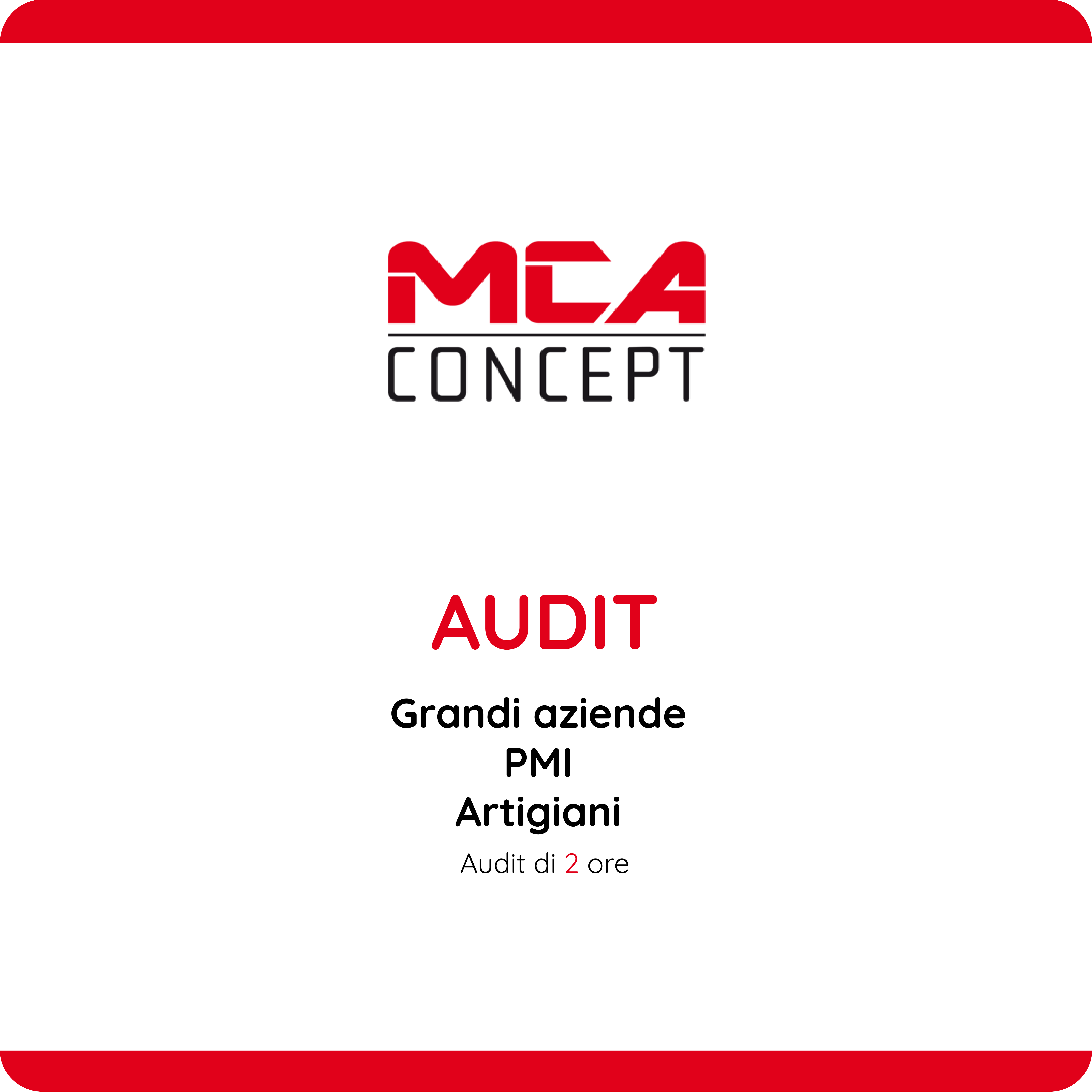 Audit - tutte le funzionalità - erp - crm - cms | MCA Concept Audit - tutte le funzionalità - erp - crm - cms | MCA Concept